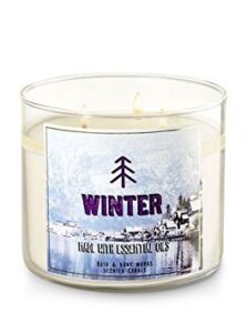 bath and body works candle winter fragrance 3 wick 14.5 ounce essential oils winter