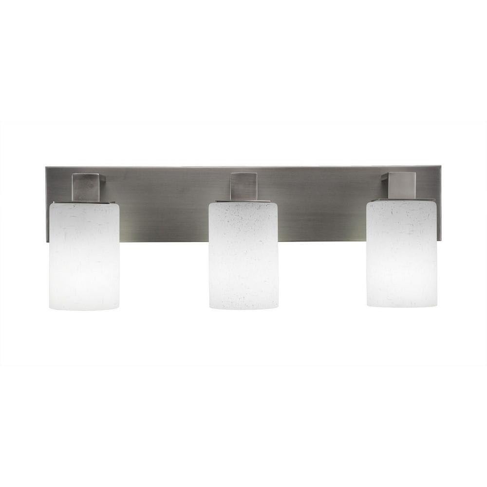 Toltec Lighting 583-GP-310 Apollo 3 Light Bath Bar with 4" White Muslin Glass