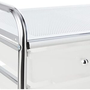 Whitmor Chrome and Plastic 12-Drawer Storage Cart