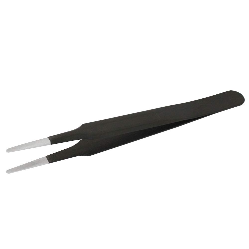 Vetus Anti-static SMD Black Tweezer Non-magnetic Stainless Steel Pointed Tip ESD-13 (ESD-13)