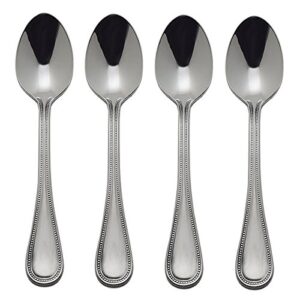 towle beaded antique 18/10 stainless steel 6 1/4" teaspoon (set of four)