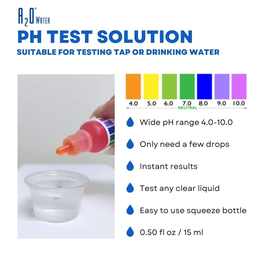 A2O Water - Made in USA, pH Tester (RED/75-100 Tests)