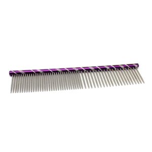 ueetek pet grooming comb dogs cats comb stainless steel (purple)