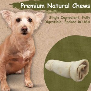 Top Dog Chews – 9” – 11” Beef Cheek Rolls, 10 Pack, Long Lasting Dog Bones for Aggressive Chewers, Rawhide Free Dog Treats