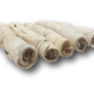 Top Dog Chews – 9” – 11” Beef Cheek Rolls, 10 Pack, Long Lasting Dog Bones for Aggressive Chewers, Rawhide Free Dog Treats