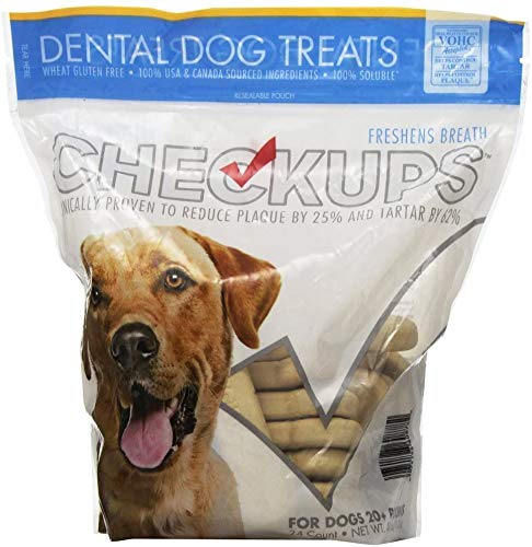 Checkups- Dental Dog Treats, 24ct 48 oz. for Dogs 20+ pounds 2 Pack akj