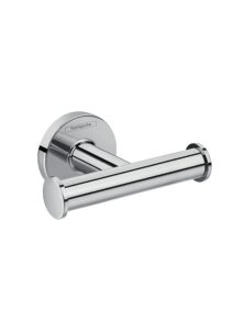 hansgrohe dual towel hook 4-inch double hook in chrome, 41725000