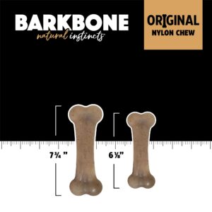 Pet Qwerks Original BarkBone - Nylon Dog Bone for Aggressive Chewers - BBQ Flavor - 7.75"