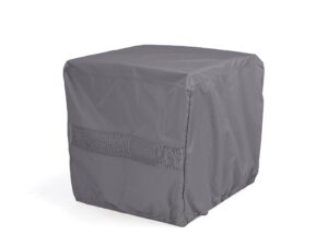 covermates square patio accent table cover - patio outdoor furniture cover, water resistant outdoor ottoman/side table cover, elite 300d polyester, 18w x 18d x 18h, charcoal