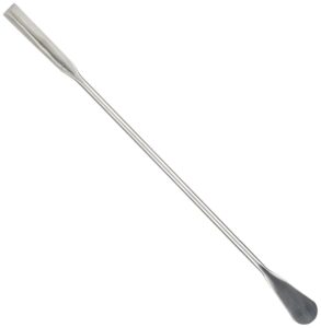 ims ims-sqsp-7 stainless steel lab micro spatula flat square/spoon ends 7" length