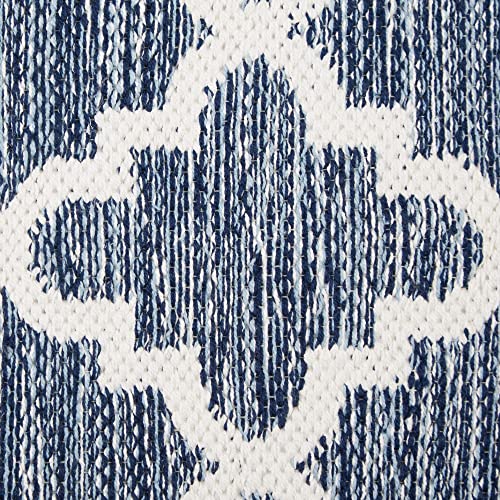 DII Woven Rugs Collection Hand-Loomed, 2x3', Blue Lattice