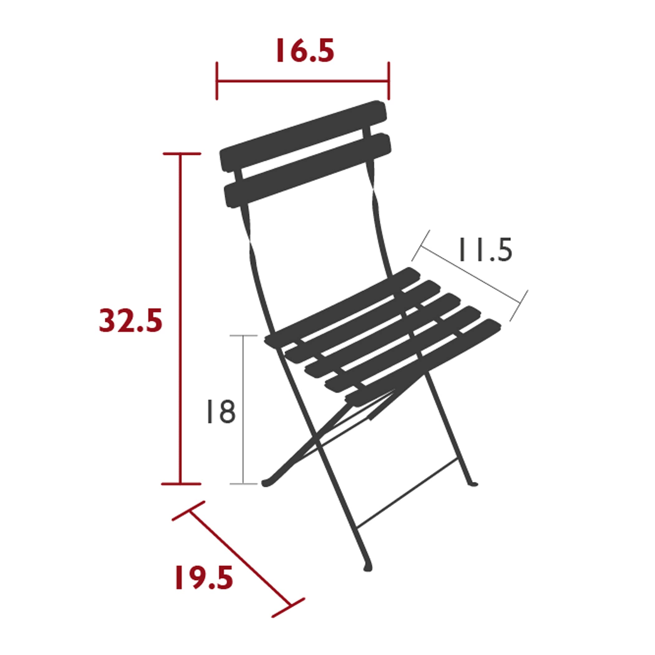 Fermob - Bistro Metal Chair Set of 2 - Original French Design for Indoor/Outdoor Use - Sustainable Powder-Coated Steel - Made in France - Rosemary