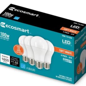 100W Equivalent Soft White A19 Energy Star and Dimmable LED Light Bulb (8-Pack)