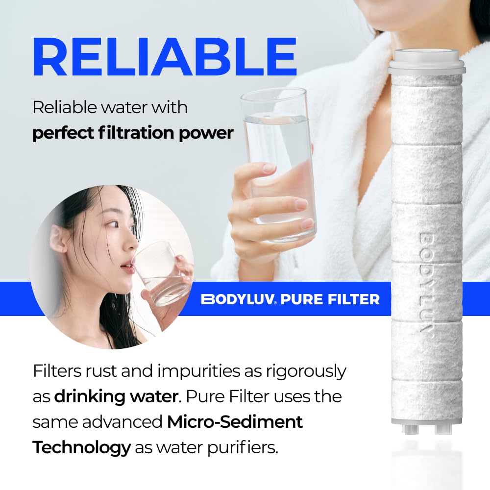 BODYLUV - Puresome Shower Head (Ver.1), Handheld Hard Water Softener, Strong Water Pressure Water Saving Vitamin Filter For Bathroom (Shower Head ONLY, Vita Milk Filter NOT INCLUDED)