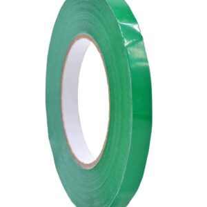 WOD BSTC24PVC Dark Green Produce Poly Bag Sealing Tape, 3/8 inch x 180 yds. for Packaging and Sealing of Meat, Gifts, or Ice Bags