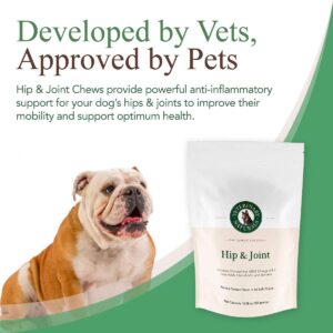 Veterinary Naturals Hip & Joint Supplement for Dogs - 60 Soft Dog Chews for Hip & Joint Support - Dog Vitamins and Supplements with Glucosamine for Dogs & MSM - Grain-Free, Roasted Chicken Flavor