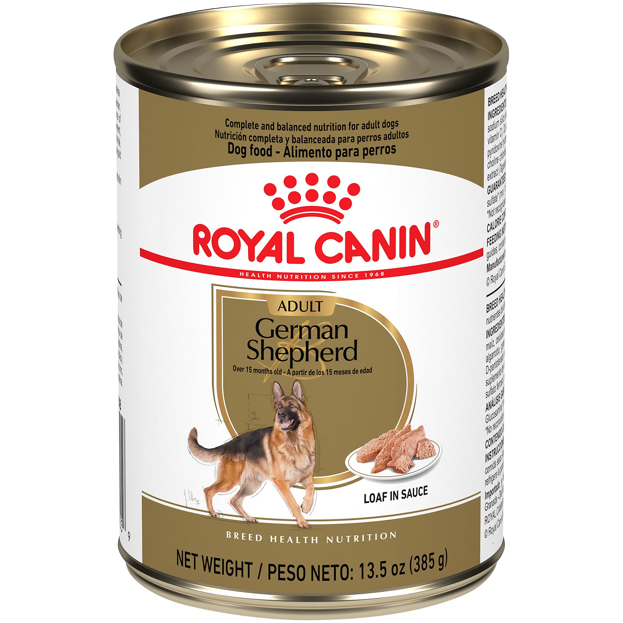 Royal Canin German Shepherd Loaf in Sauce Canned Dog Food, 13.5 oz can (12-count)