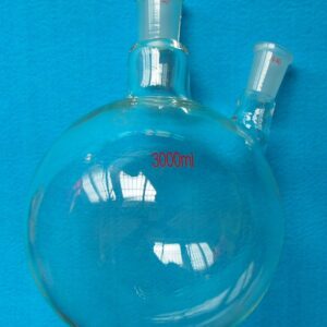 Deschem 3000ml,24/40,Two-Neck,Round Bottom Glass Flask,Twins Necks,3L,Lab Boiling Vessel