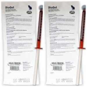 diagel diarrhea control gel for cats over 6 pounds, 1 ml syringes, 2 pack