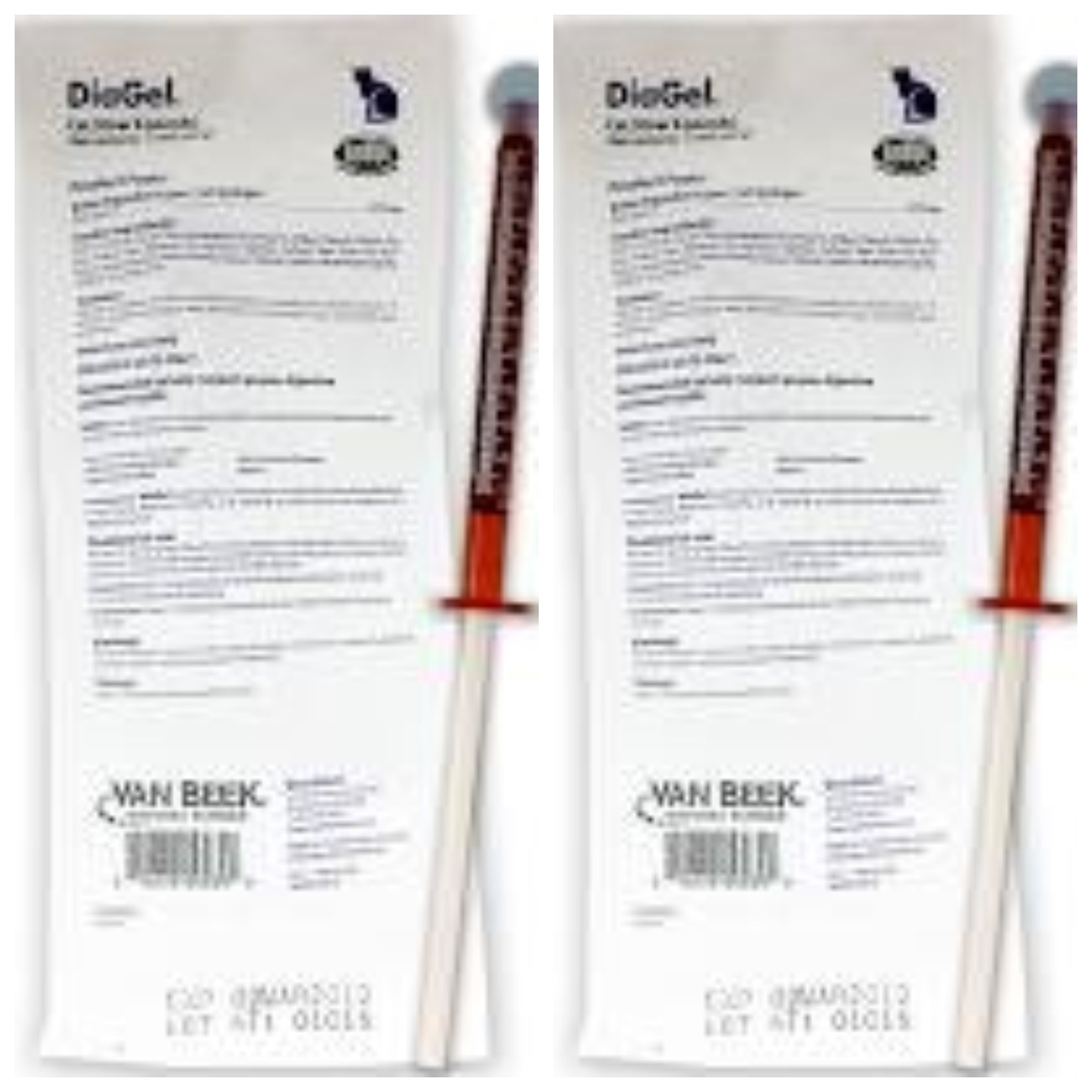 DiaGel Diarrhea Control Gel for Cats Over 6 Pounds, 1 mL Syringes, 2 Pack