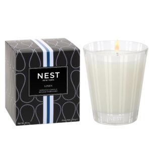 nest fragrances linen scented classic candle, 8 ounce