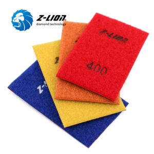 Z-Lion Diamond Abrasive Paper Sheets Diamond Sandpaper Nylon Back for Sanding Stone Glass Ceramic(4pcs/Set)