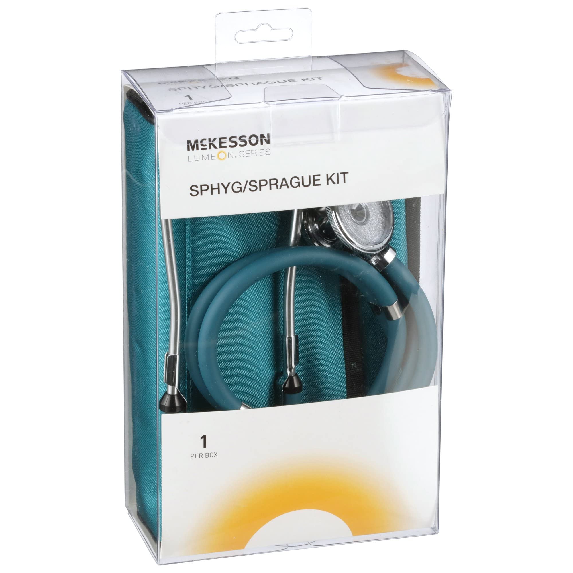 McKesson Lumeon Blood Pressure Monitor and Sprague Rappaport Stethoscope Combo Kit - Hand Held Aneroid Sphygmomanometer, 1 Count