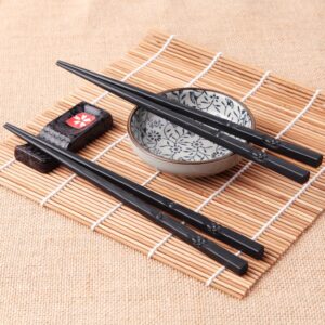 4 Pairs Japanese Chopsticks Set Sushi Chop Sticks,Smooth Surface, Premium Quality, 9.45-inch Long