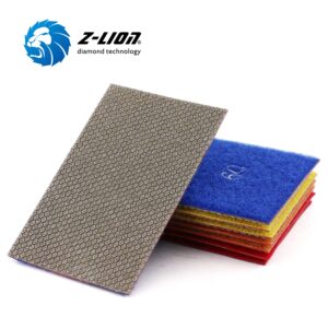 Z-Lion Diamond Abrasive Paper Sheets Diamond Sandpaper Nylon Back for Sanding Stone Glass Ceramic(4pcs/Set)