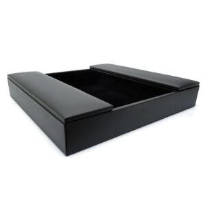 dacasso gray enhanced leatherette conference room organizer