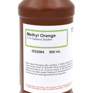 ALDON Innovating Science 0.1% Aqueous Methyl Orange Solution, 500mL - The Curated Chemical Collection