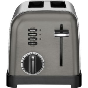 Cuisinart CPT-160BKS 2-Slice Metal Classic Toaster, Stainless Steel/Black