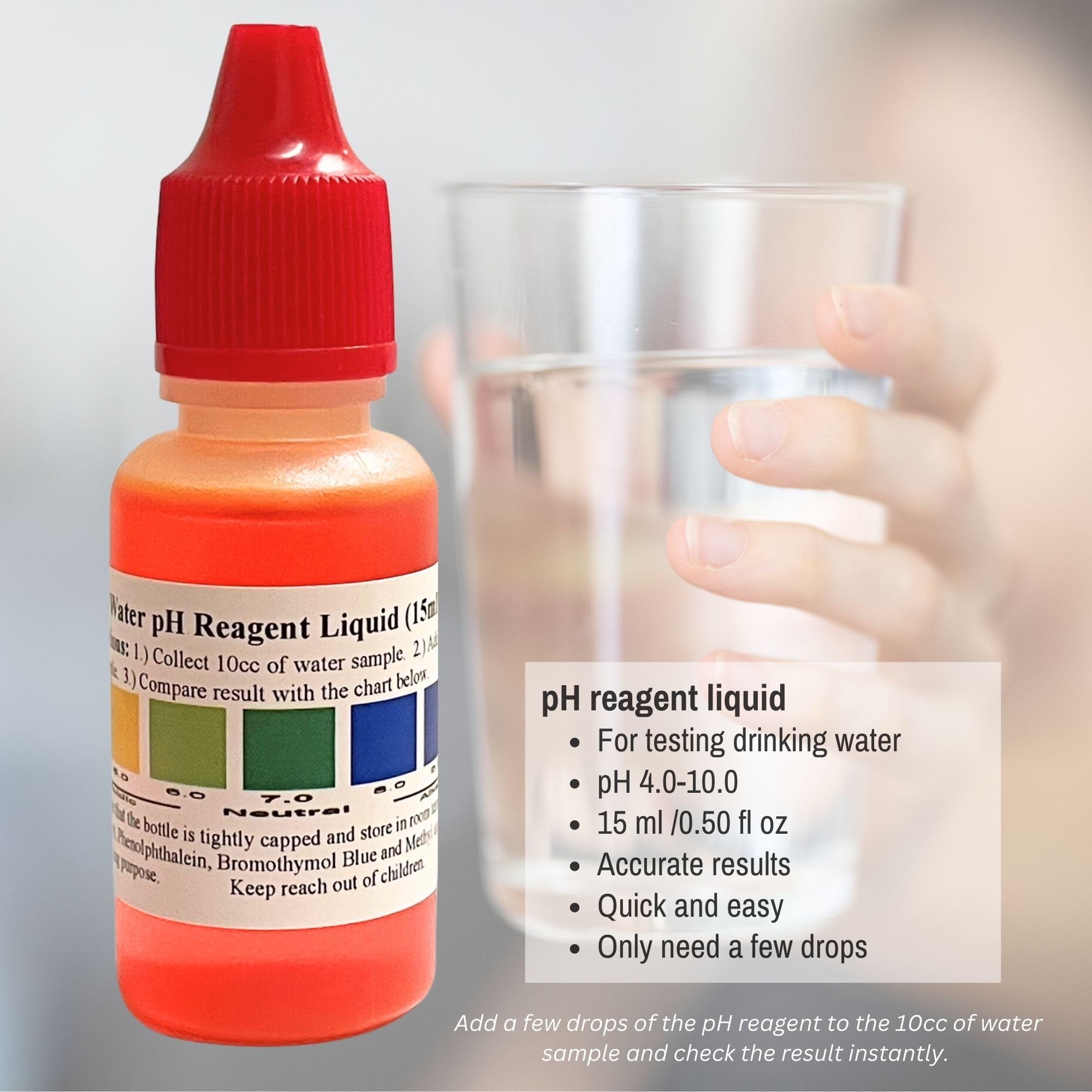 A2O Water - Made in USA, pH Tester (RED/75-100 Tests)