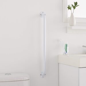 McKesson Grab Bar, Wall Mount, Steel, Bathroom, Shower Aid, White Power Coated, 24 in, 1 Count