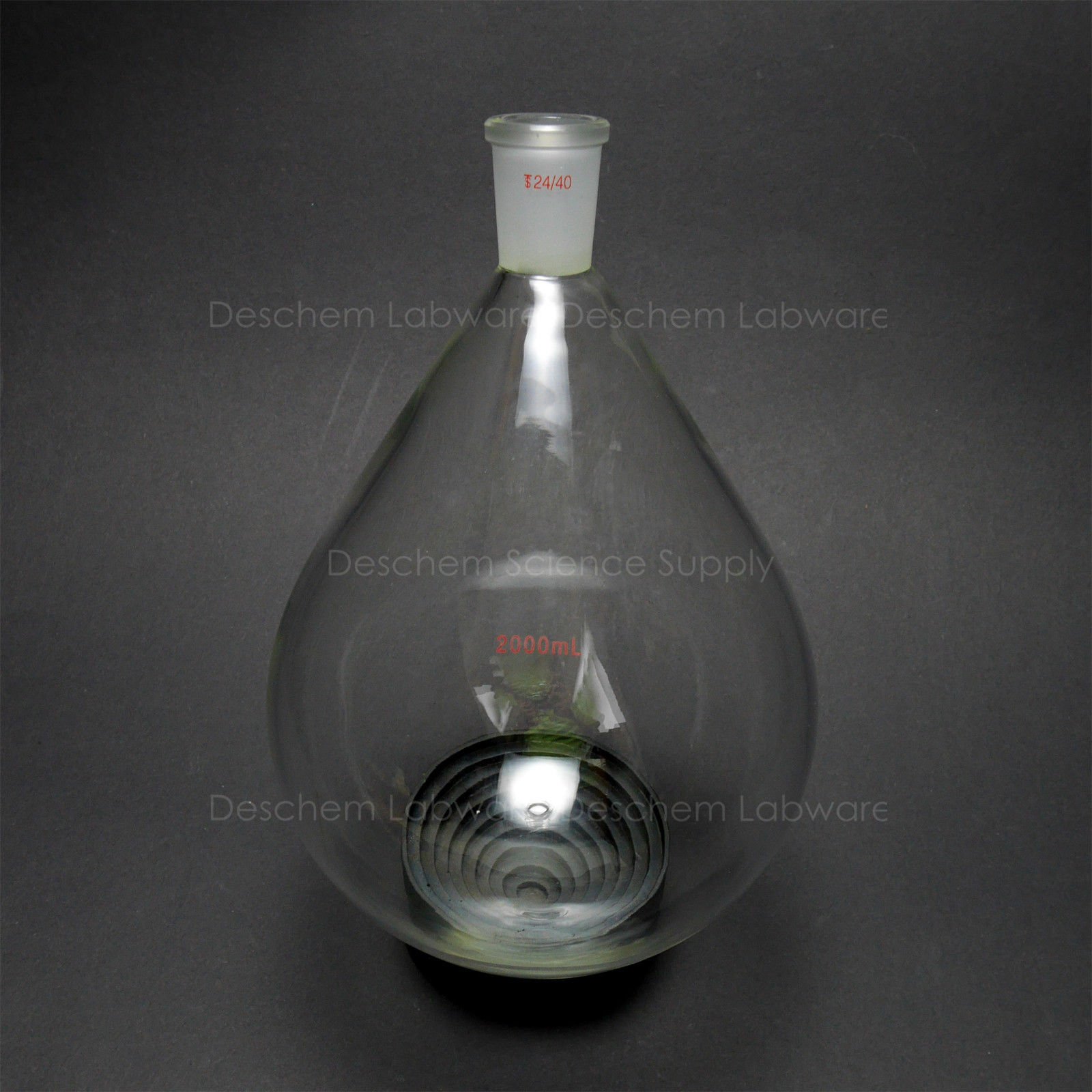 Deschem 2000ml 24/40 Glass Recovery Flask 2 Litre Kjelda Bottle Not for Rotary Evaporator Use