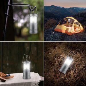 LED Camping Lantern ,Battery Powered Hanging Lanterns for Camping Hiking,Hurricane ,Power Outages,2-Pack