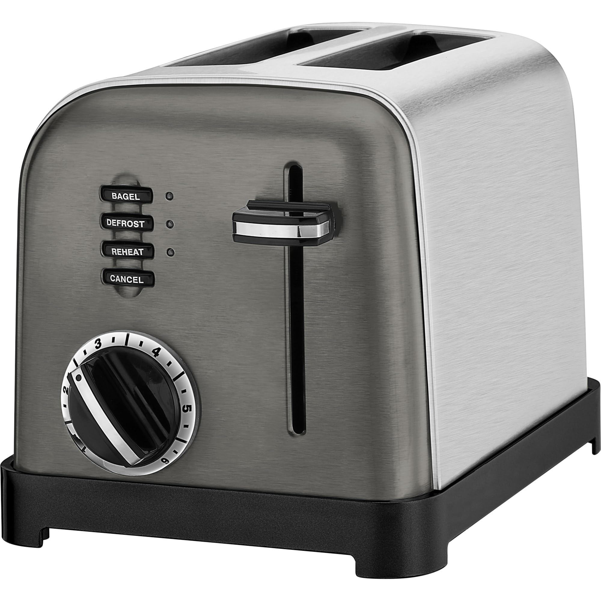 Cuisinart CPT-160BKS 2-Slice Metal Classic Toaster, Stainless Steel/Black