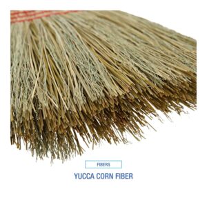 Boardwalk BWK926YCT 56 in. Yucca/Corn Fiber Bristles Parlor Broom - Natural (12/Carton)