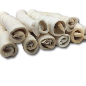 Top Dog Chews – 9” – 11” Beef Cheek Rolls, 10 Pack, Long Lasting Dog Bones for Aggressive Chewers, Rawhide Free Dog Treats