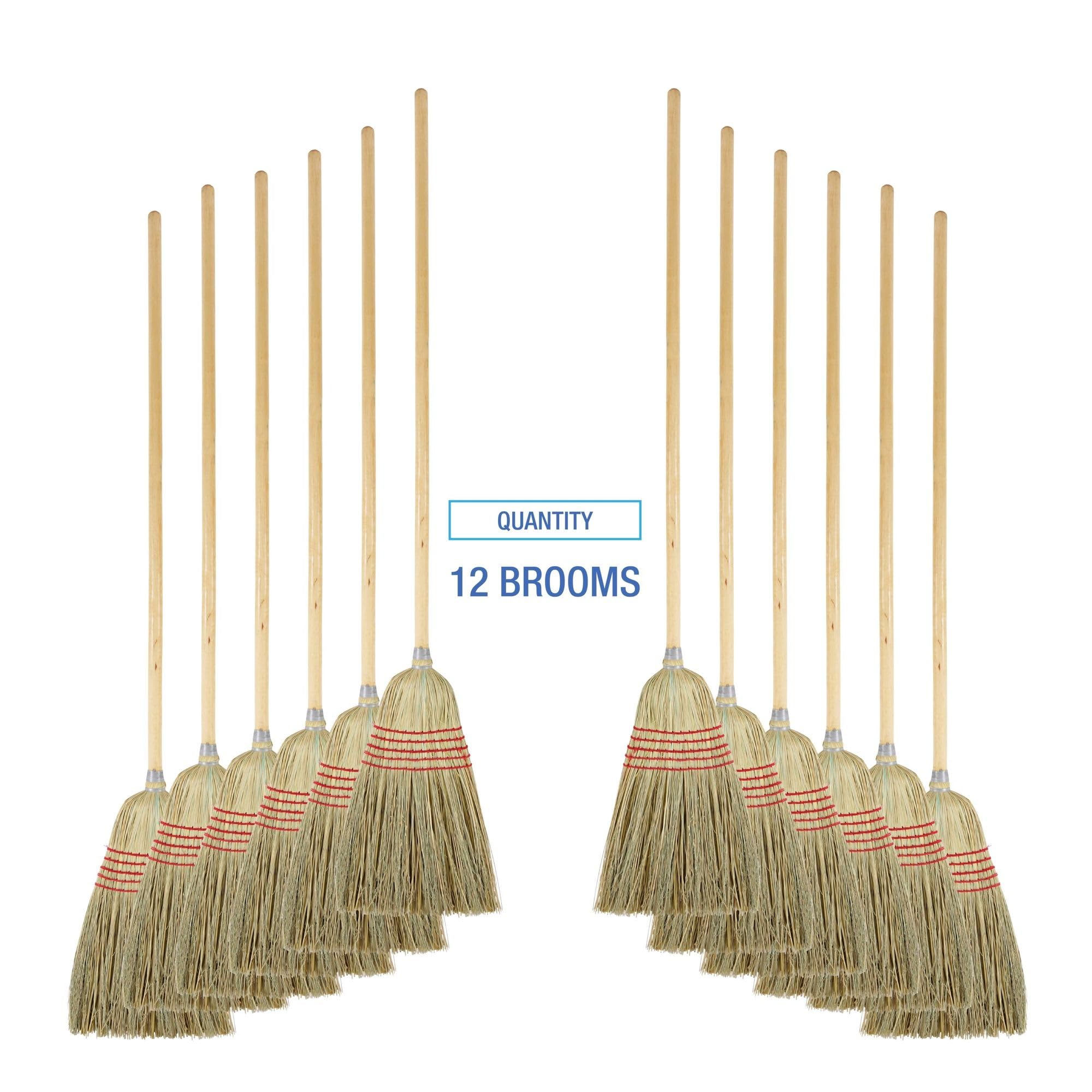 Boardwalk BWK926YCT 56 in. Yucca/Corn Fiber Bristles Parlor Broom - Natural (12/Carton)