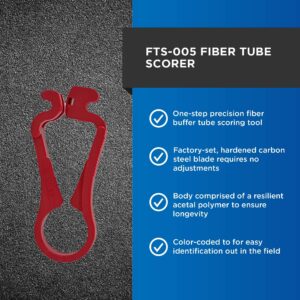 Miller FTS-005 Red Fiber Tube Scorer, Easily Portable Tool for Working Technicians, Electricians, and Installers, For Tubes Up to 2 Millimeters in Diameter