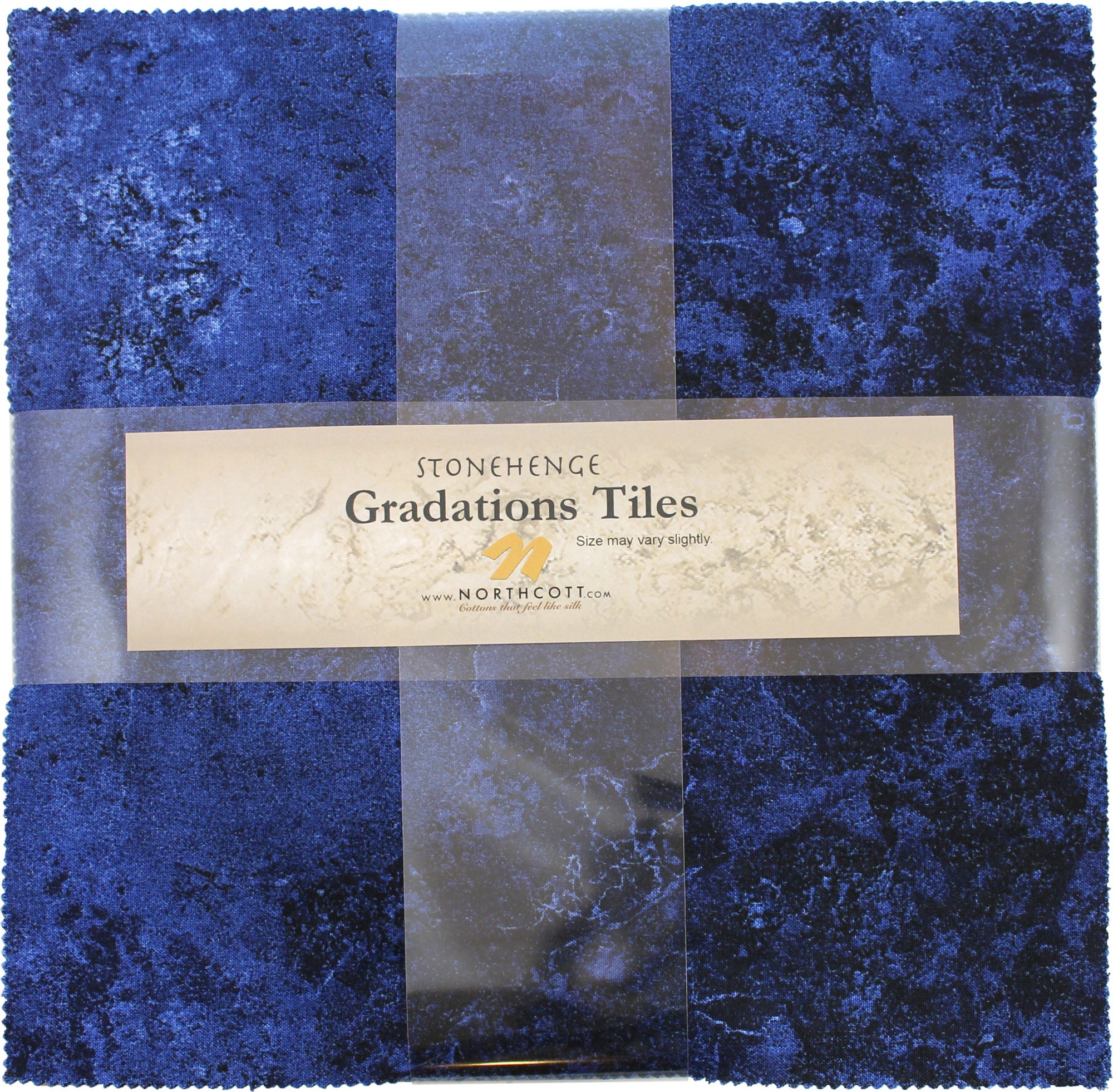 Stonehenge Gradations Brights Indigo Stone Tiles 42 10-inch Squares Layer Cake Northcott