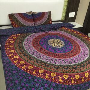 Ramdevcrafts Mudit Crafts Indian Handmade Twin Size 100% Cotton Duvet Cover Sets with Pillow Covers Indian Reversible Duvet Cover Quilt Cover Coverlet Bohemian Doona Cover Handmade 80" x 52"