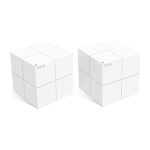 tenda nova mesh wifi system mw6 - covers up to 4000 sq.ft - ac1200 whole home wifi mesh system - gigabit dual-band mesh network for 90 devices - replaces wireless router and wifi extender - 2-pack