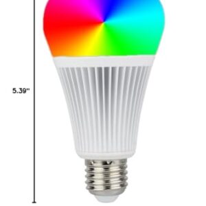 LGIDTECH FUT012 9W RGBWW Smart WiFi 2.4GHz LED Light Bulb RGB+CCT Color Changing & Temperature Adjustable with Memory.Remote and Gateway Hub for Smartphone APP Control All is Sold Separately