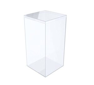 clear rigid plastic box (4"l x 4"w x 8"h) - 25 pieces per pack