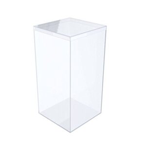 Clear Rigid Plastic Box (4"L X 4"W X 8"H) - 25 Pieces Per Pack