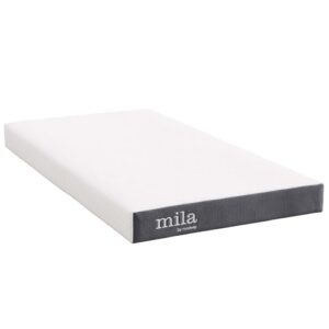 Modway Mila 6” Twin XL Mattress - Firm 6 Inch Twin XL Mattress - 10-Year Warranty White