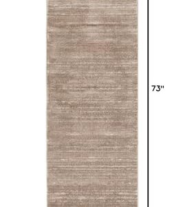 Unique Loom Uptown Collection Area Rug - Madison Avenue (2' 2" x 6' 1" Runner, Brown/ Ivory)