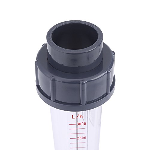 Small Water Flow Meters 300-3000L/H Plastic Tube Water Rotameter LZS-25 Liquid Flow Meter Flowmeter Float Double Female Connector for DN 25 Tube ﻿